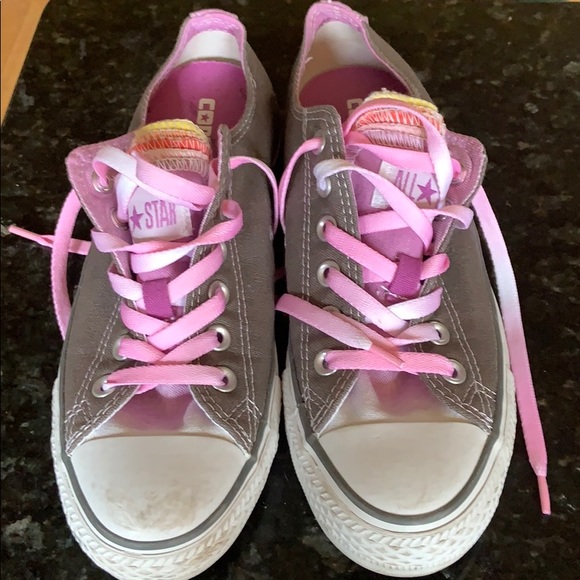 Converse | Shoes | Lk Nw Converse All Star Gray Multicolor Sneakers ...